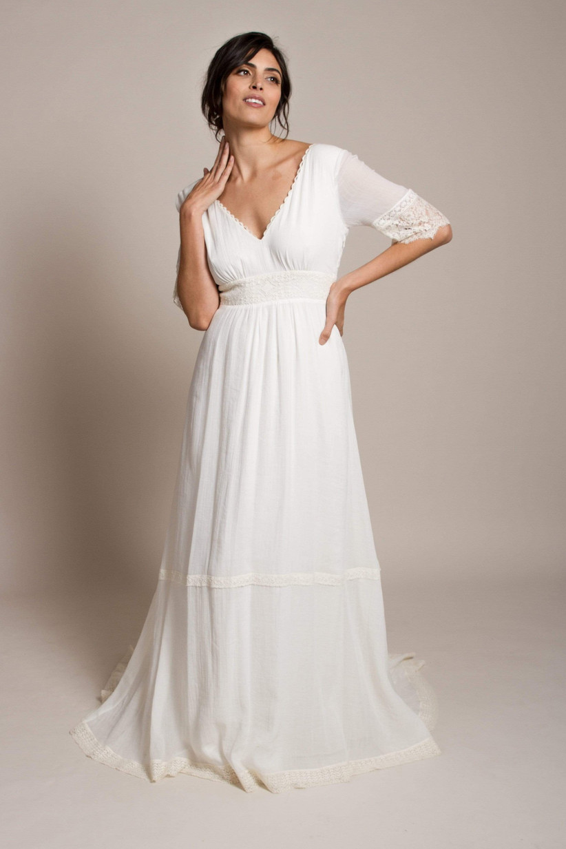 Alerta tendência! 85 modelos de vestido de noiva em corte império para ...